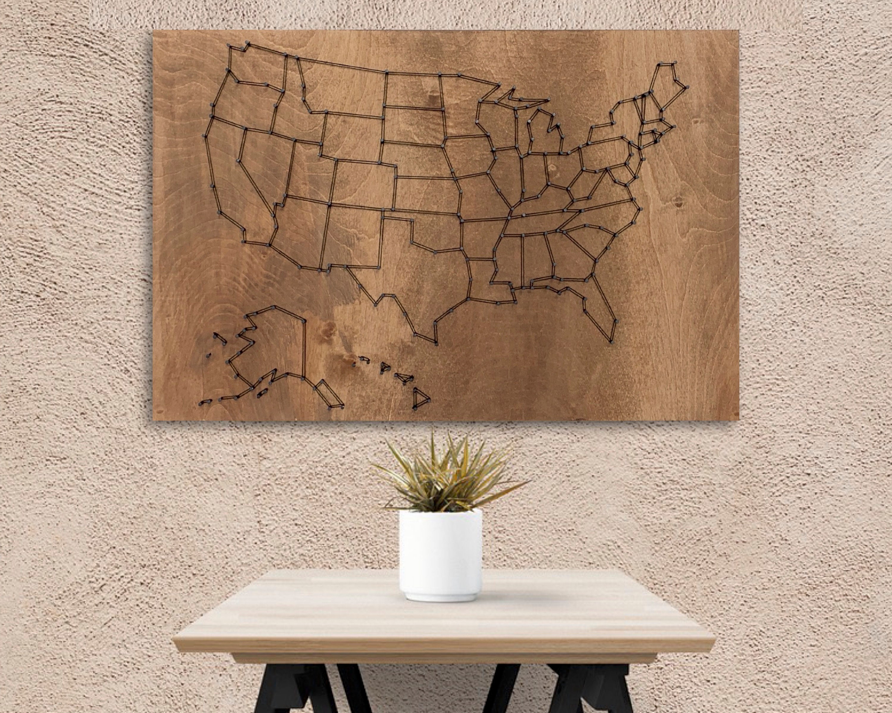 Customizable String Art Map of the United States - Etsy