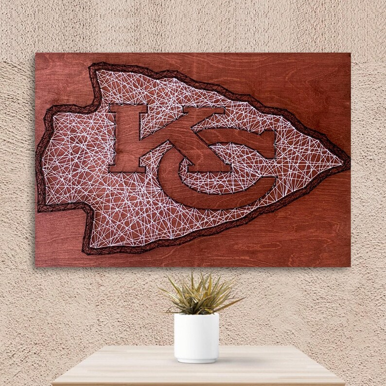 String Art Chiefs Decor, Custom KC Kansas City Wall Hanging Home Signs ...
