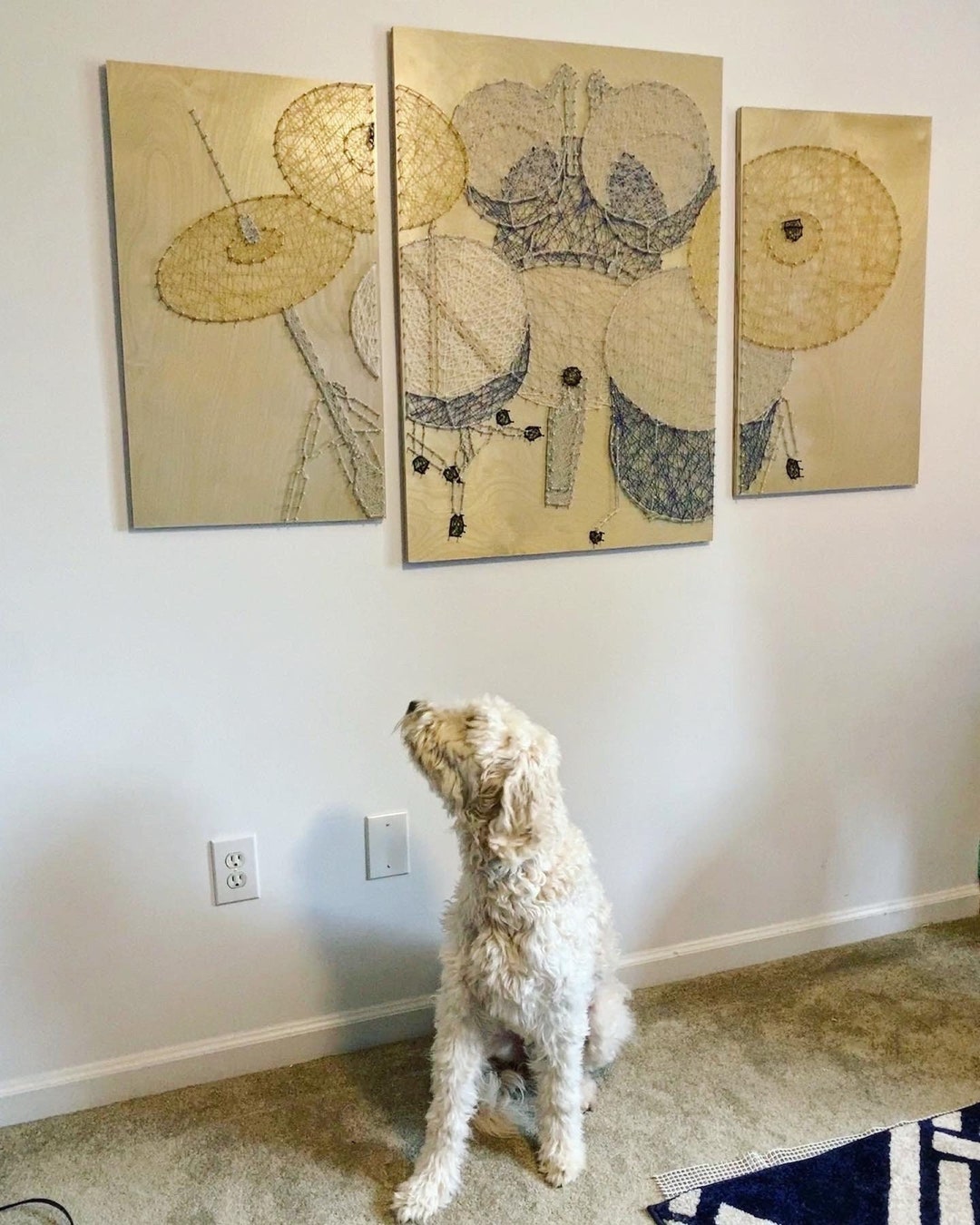 String Art Drums Home Decor, Custom Musical Instrument Wall Hanging ...