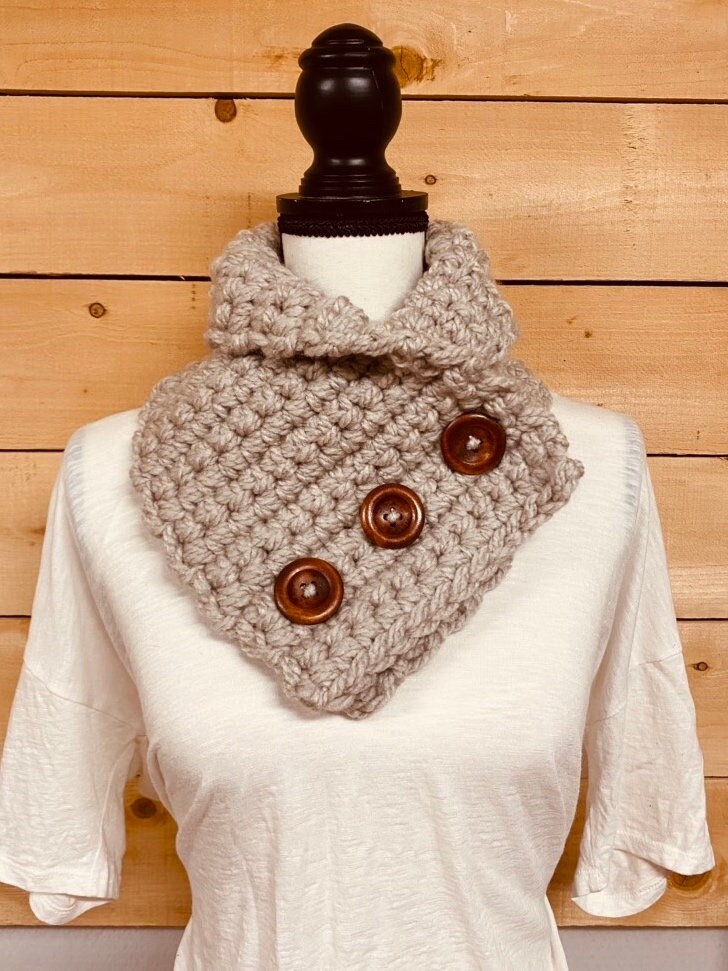 Bone Button Scarf - Etsy