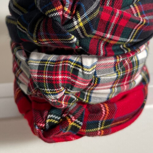Tartan Plaid Knotted Headband Headbands for Women Plaid | Etsy