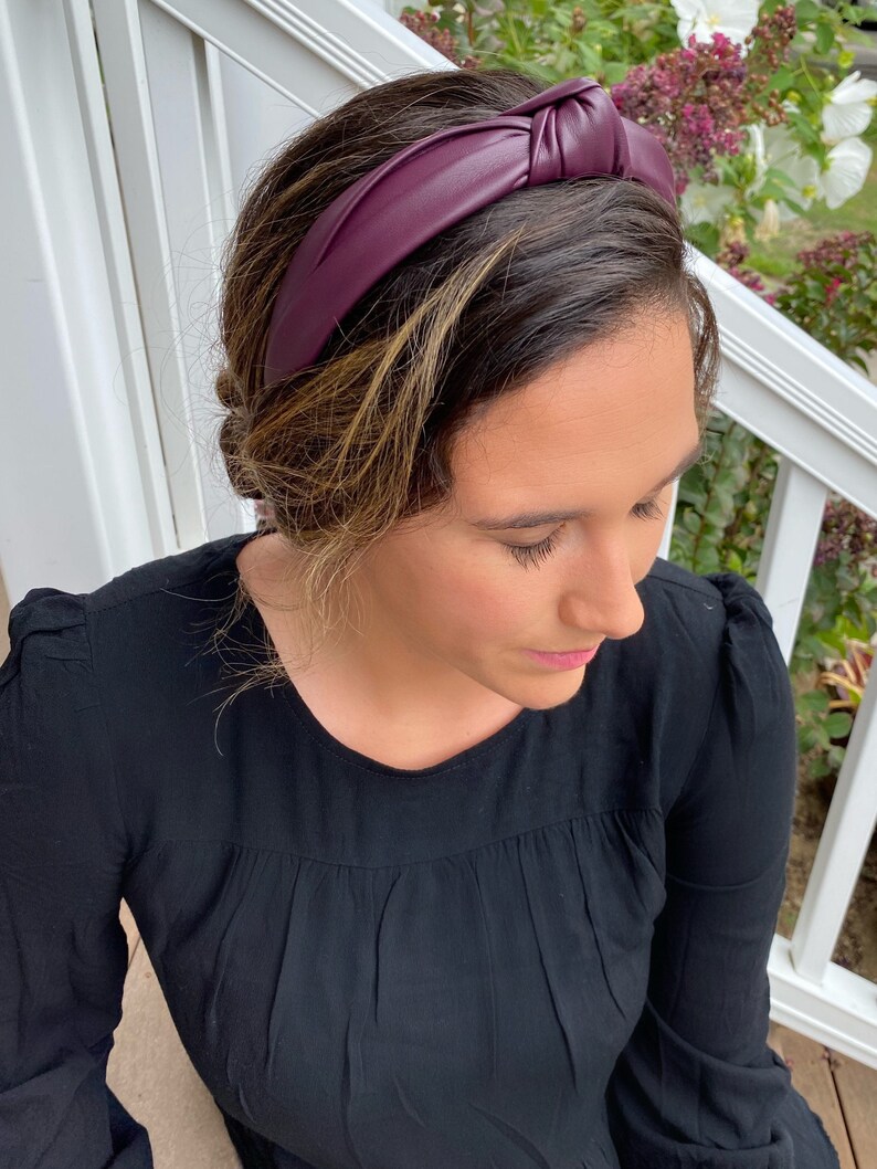 Faux Leather Knotted Headbands Headbands for Women Knotted | Etsy