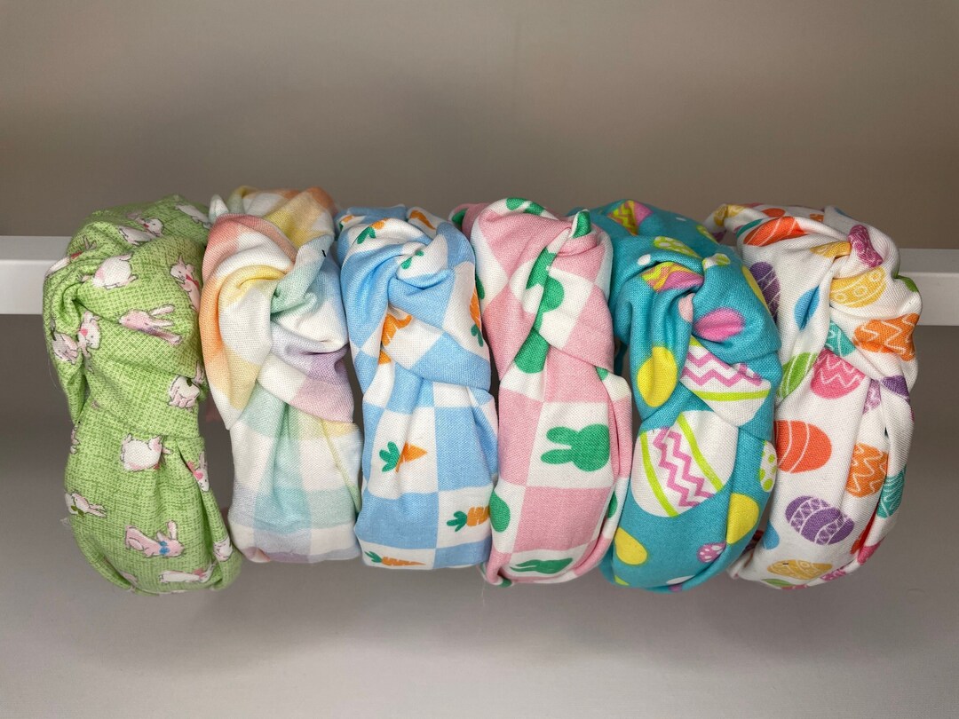 Easter and Spring Knotted Headbands for Women and Children Easter Eggs ...
