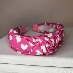 Hearts and Valentines Print Cotton Headbands for Women and Children ...
