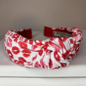 Hearts and Valentines Print Cotton Headbands for Women and Children ...