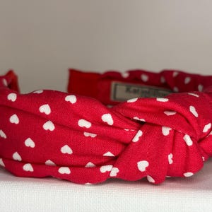 Hearts and Valentines Print Cotton Headbands for Women and Children ...