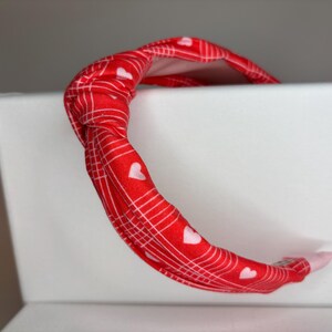 Hearts and Valentines Print Cotton Headbands for Women and Children ...