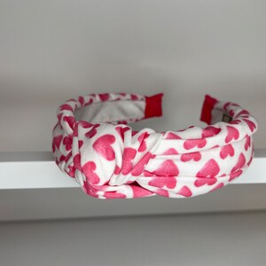 Hearts and Valentines Print Cotton Headbands for Women and Children ...