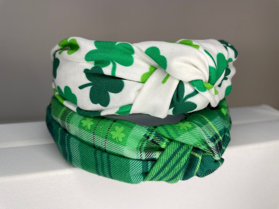St. Patricks Day Headbands for Women and Children Shamrocks and Gingham ...