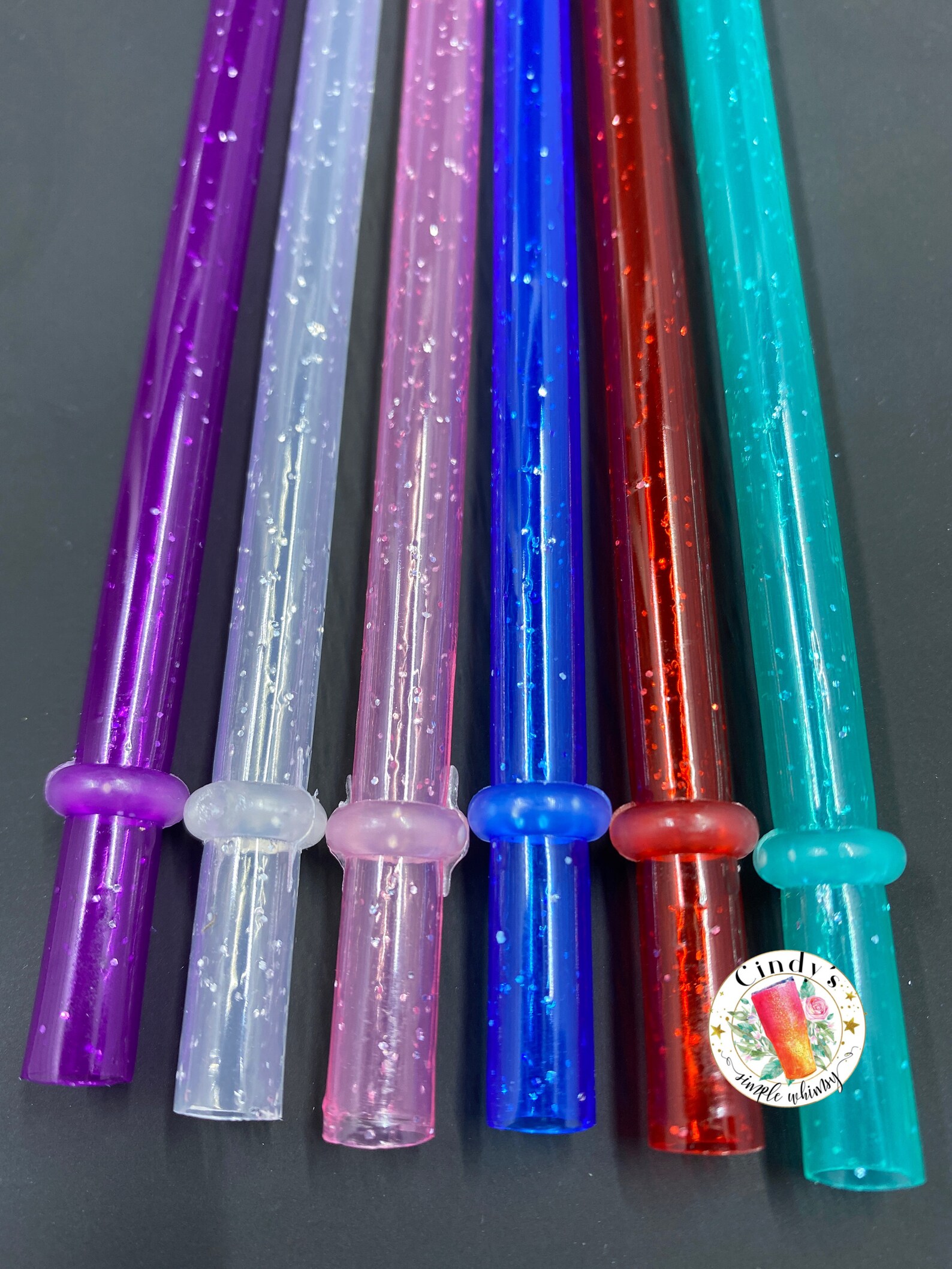 Reusable Sparkle Glitter Hard Plastic Drinking Straw Choice - Etsy