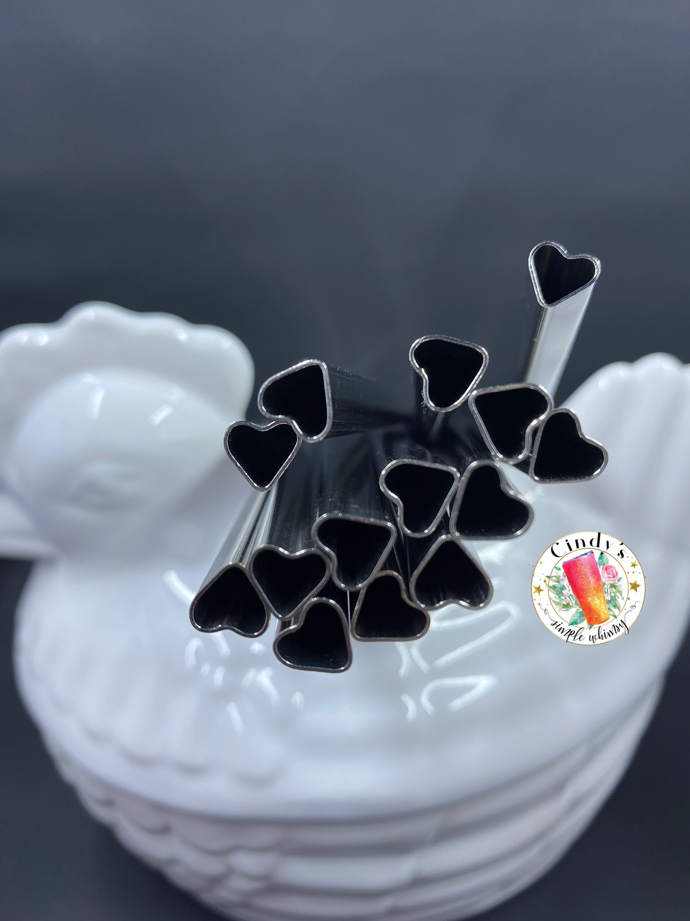 Heart Shape Stainless Steel Metal Drinking Straw One Straw | Etsy