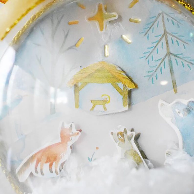 Handmade Nativity Scene Christmas Ornament Recycled Christmas Decor - Etsy