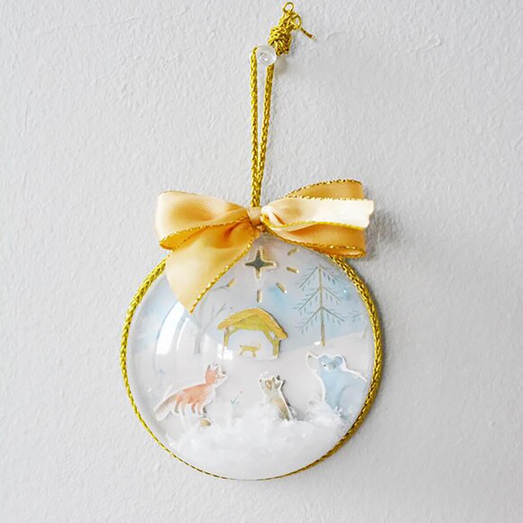 Handmade Nativity Scene Christmas Ornament Recycled Christmas Decor - Etsy