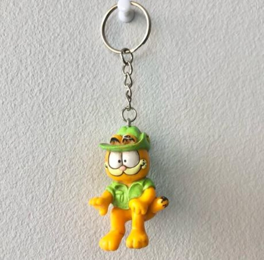 Upcycled Garfield Toy Keychain - Etsy