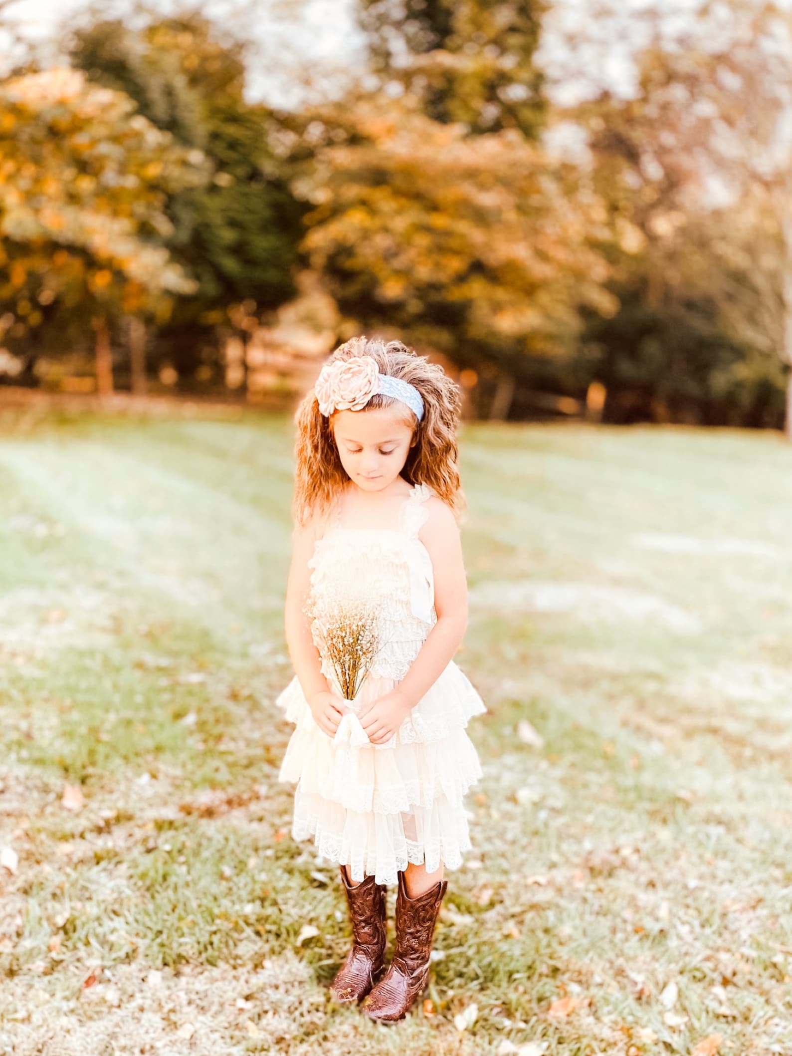 Rustic Flower Girl Dressboho Flower Girl Dresscountry - Etsy