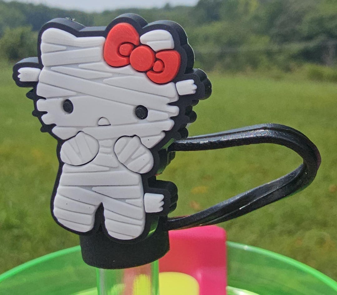 Hello Kitty Dresses up for Halloween Straw Toppers/covers-10mm. Fits ...