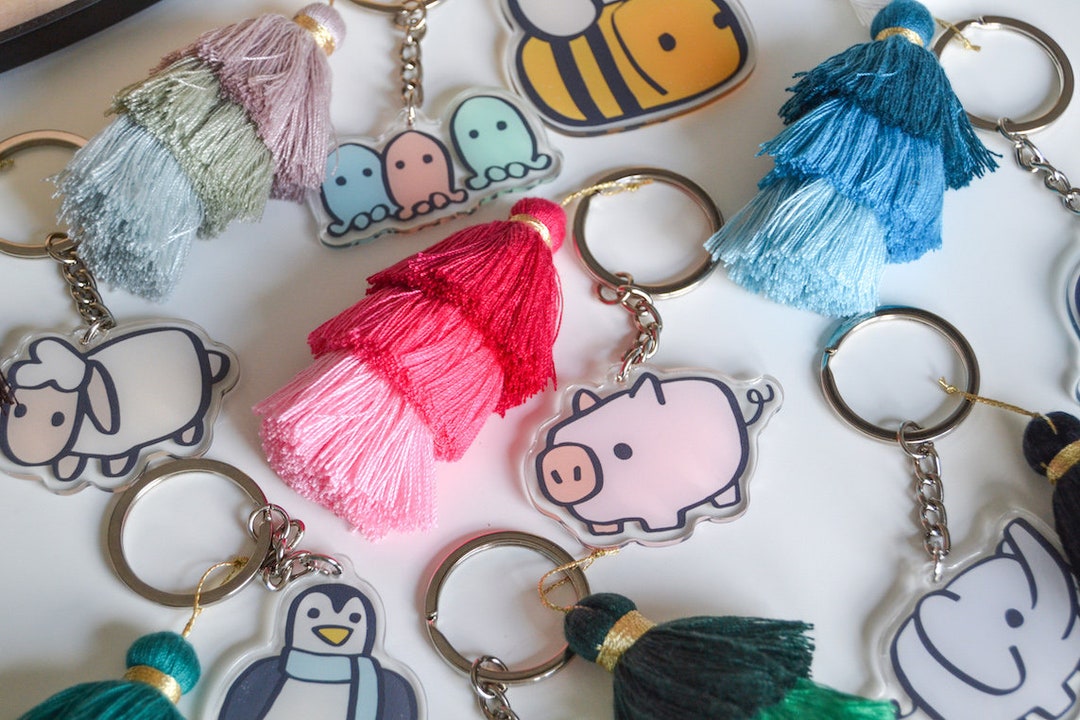 Stuffie Keychains, Acrylic Keychains, Keychain Tassels, Keychains, Cute ...