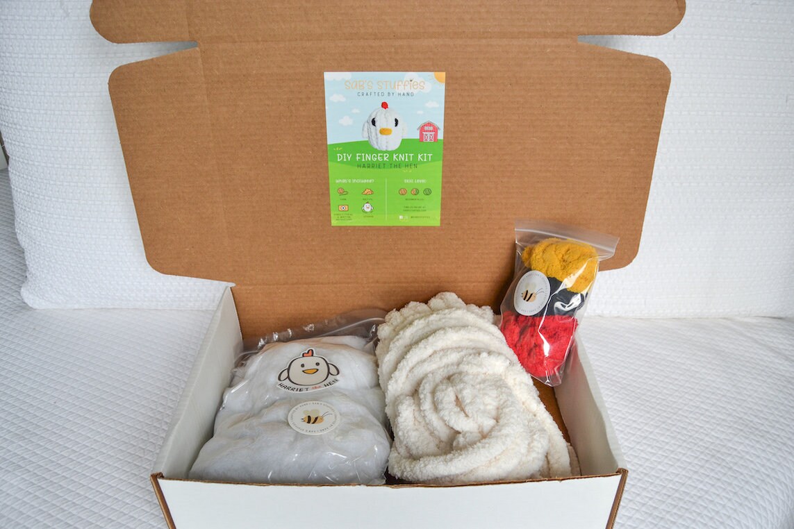 Harriet the Hen DIY Kit, DIY Kit, Hen, Chunky Knit Hen, Learn How to ...
