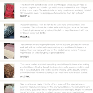 Chunky Knit Blanket Mini Course & Video Tutorial, How to Make a Chunky ...