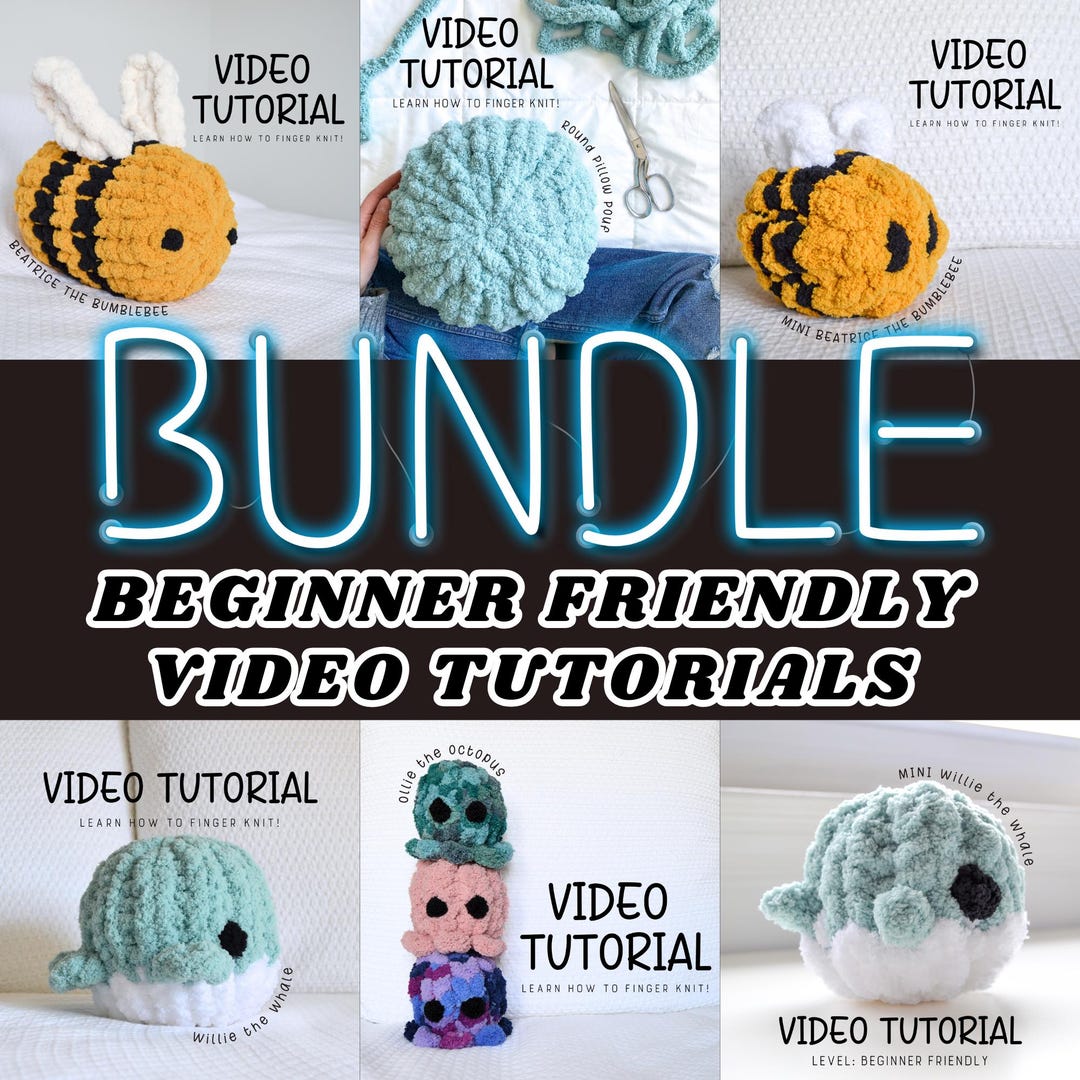 Beginner Friendly Hand Knit Patterns, Video Tutorial, Learn How to ...