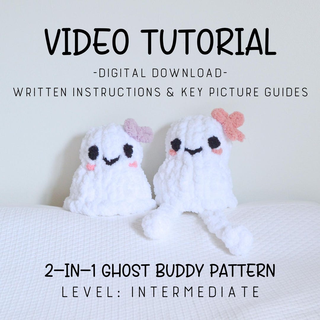 2-in-1 Ghost & Buddy Video Tutorial/pattern, Learn How to Finger Knit ...