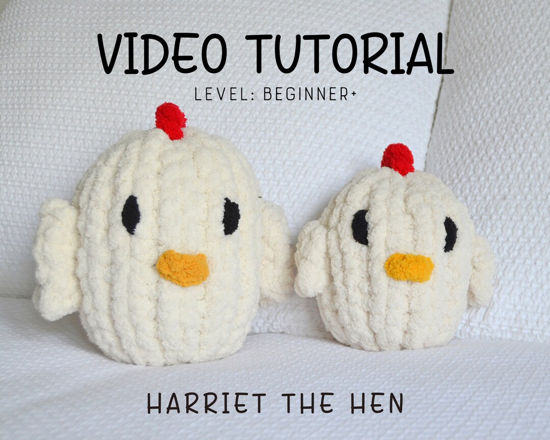 Hand Knit Hen VIDEO Tutorial/pattern, BEGINNER Plus, Learn How to ...
