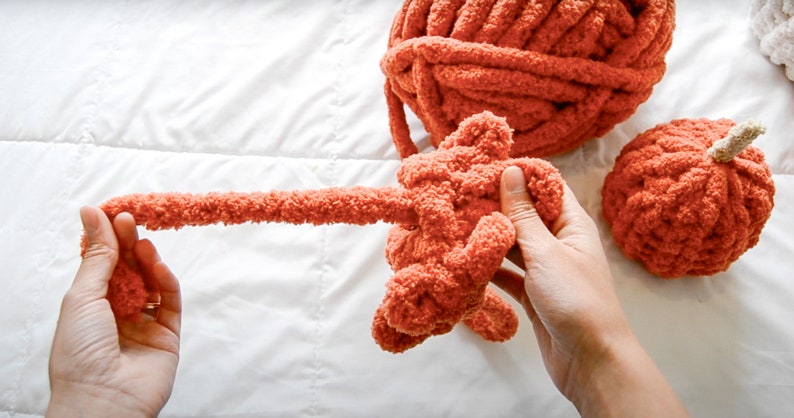 Chunky Knit Pumpkin Video Tutorial/pattern Learn How to - Etsy