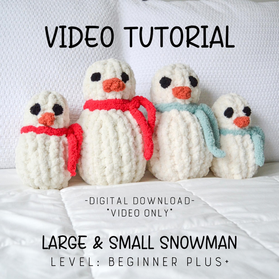 Snowman Video Tutorial, Learn How to Finger Knit, Hand Knitting ...
