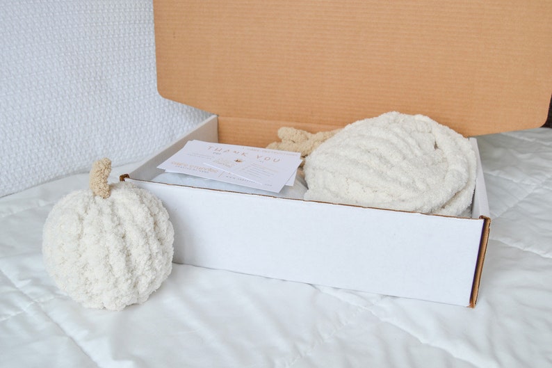 Pumpkin DIY Kit, DIY Kit, Pumpkins, Chunky Knit Pumpkin, Learn How to ...