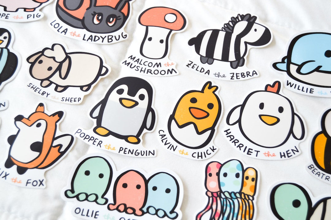 Stuffie Stickers, Vinyl Stickers, Water Bottle Stickers, Laptop Decals ...