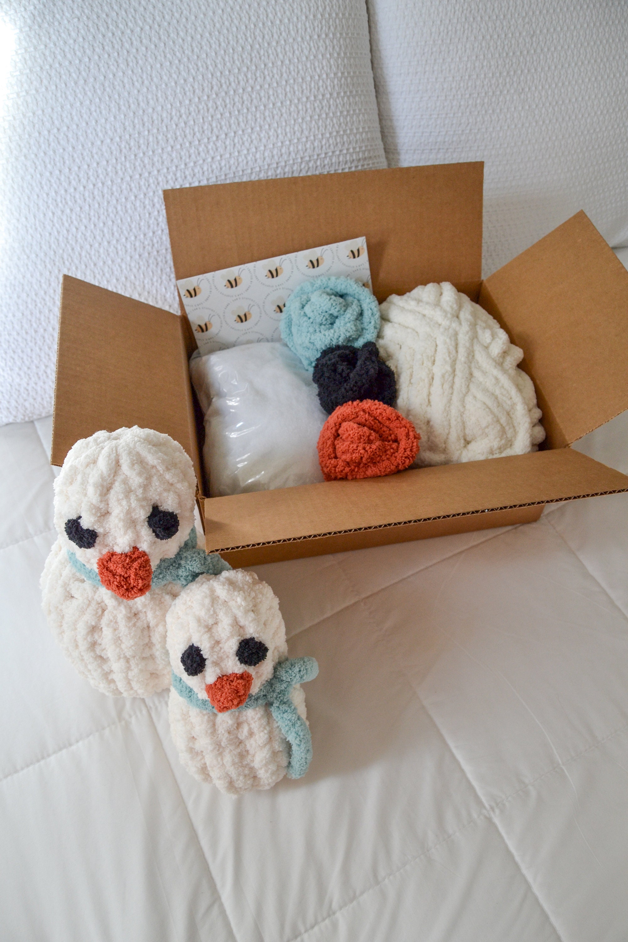 Snowman DIY Kit, DIY Kit, Snowman, Chunky Knit Snowmen, Learn How to ...