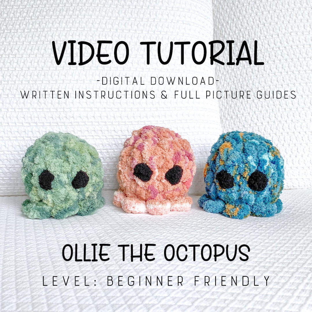 Hand Knit Octopus Video Tutorial/pattern, Learn How to Finger Knit ...