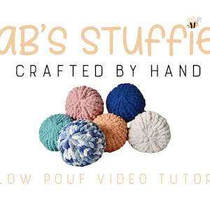 Round Pillow Pouf Video Tutorial/pattern, Learn How to Finger Knit ...