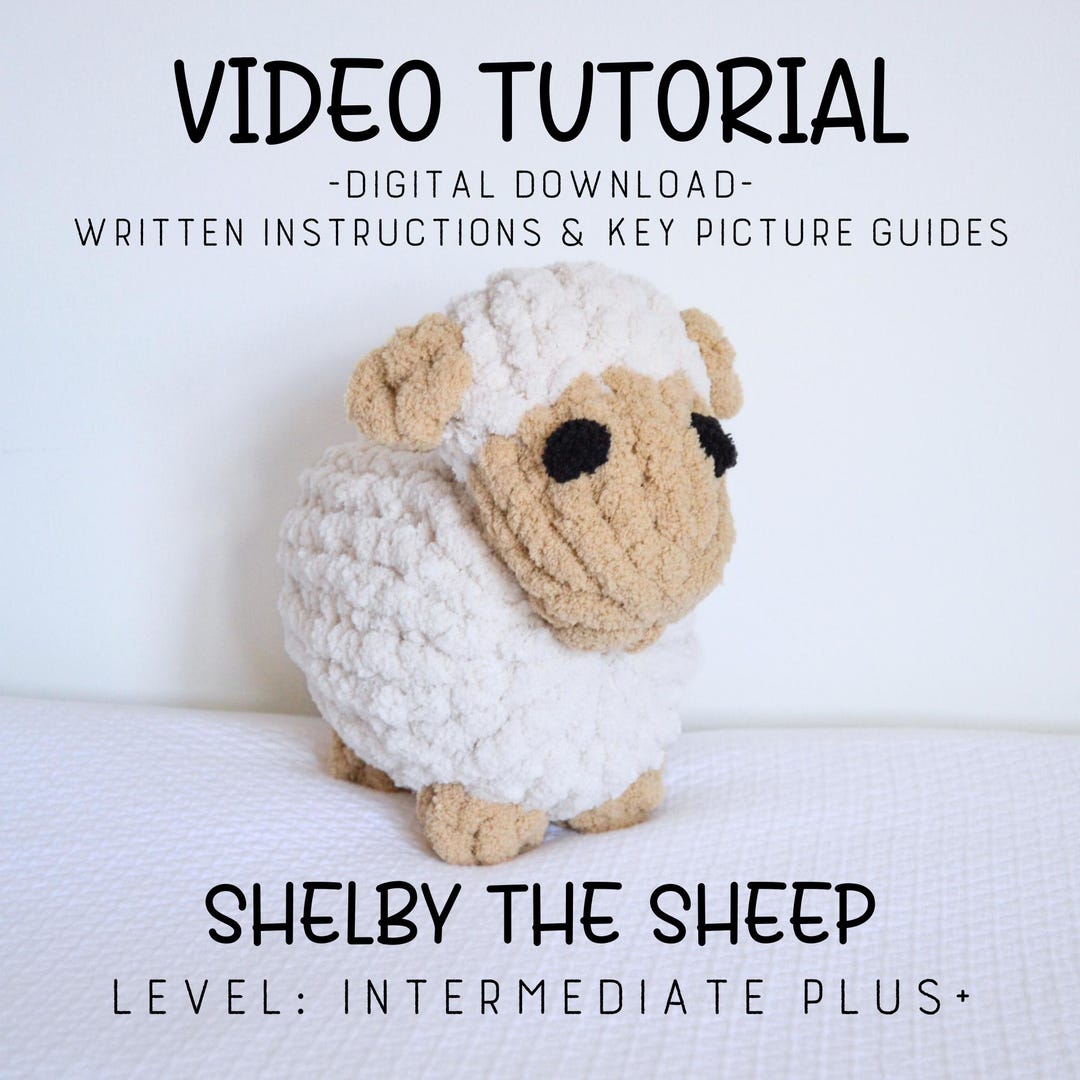 Shelby the Sheep Hand Knit Patterns, Sheep Pattern, Video Tutorial ...