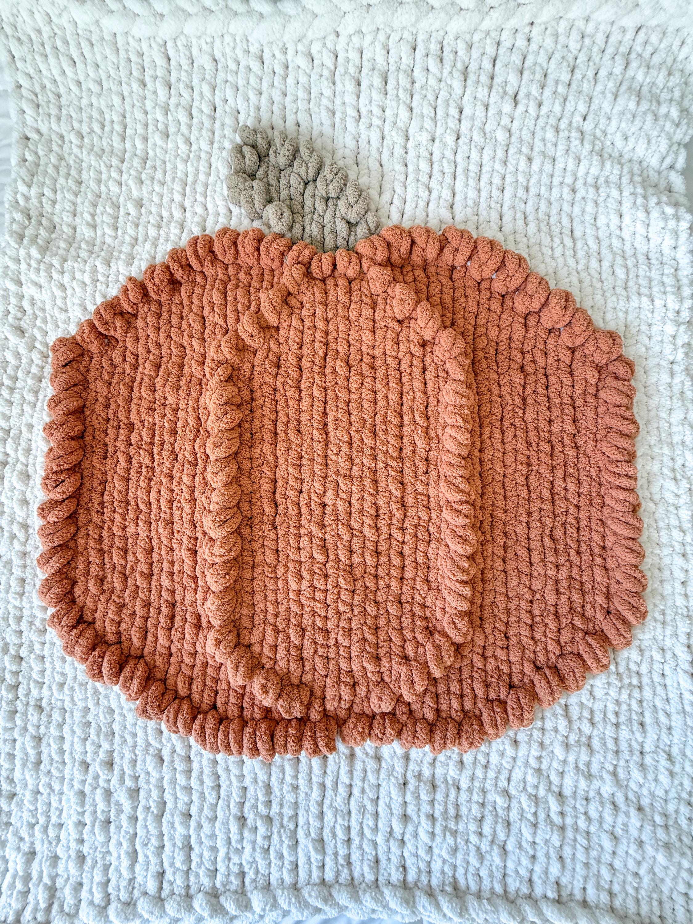 Pumpkin Bobble Blanket Pattern, Chunky Knit Pumpkin Graph Blanket, How ...