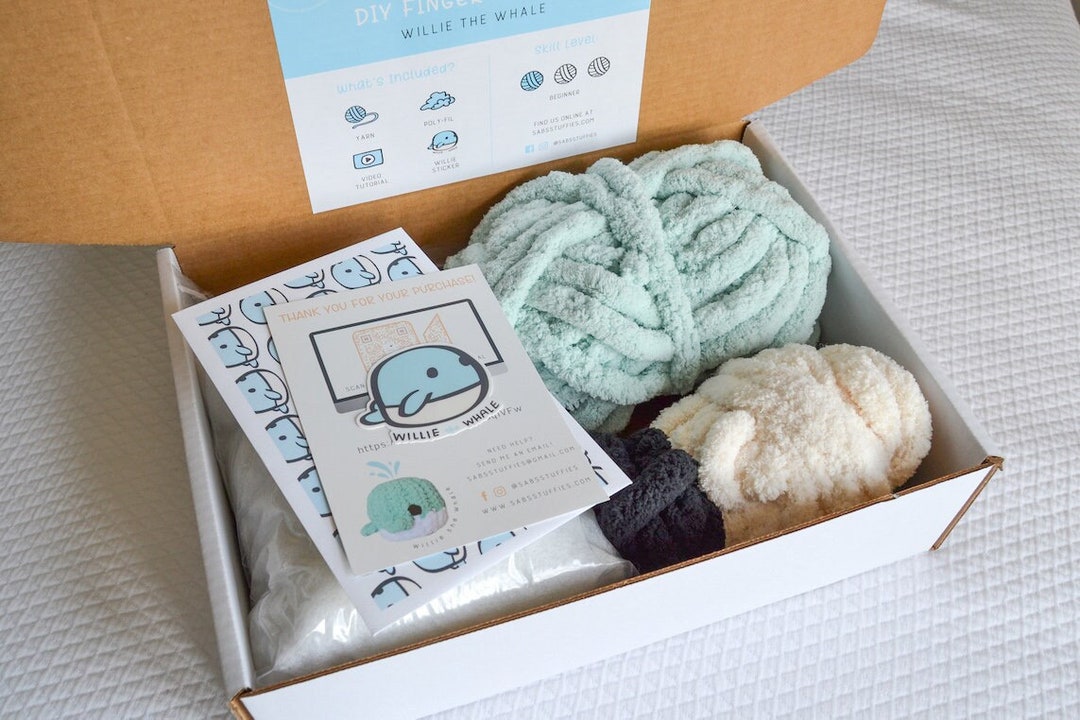 Willie the Whale DIY Kit, DIY Kit, Whale, Chunky Knit Whale, Learn How ...