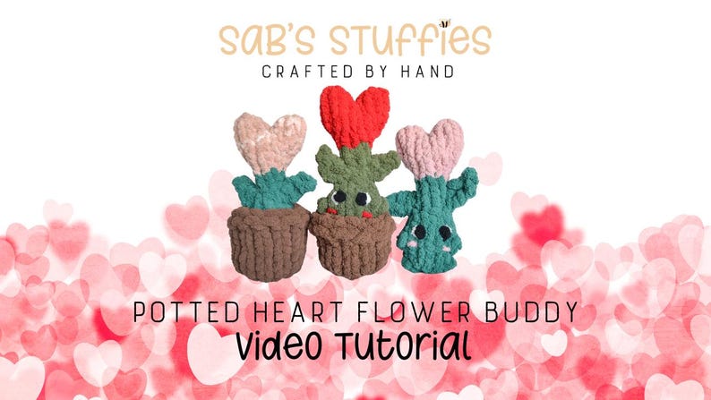 Potted Heart Flower Buddy, Video Tutorial, Intermediate, Learn How to ...