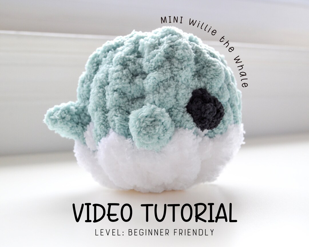 MINI Willie the Whale Video Tutorial/pattern, Learn How to Finger Knit ...