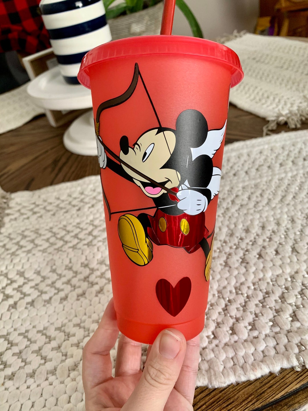 Valentine Mickey Mouse Inspired Cold Cup Disney Inspired Valentine ...