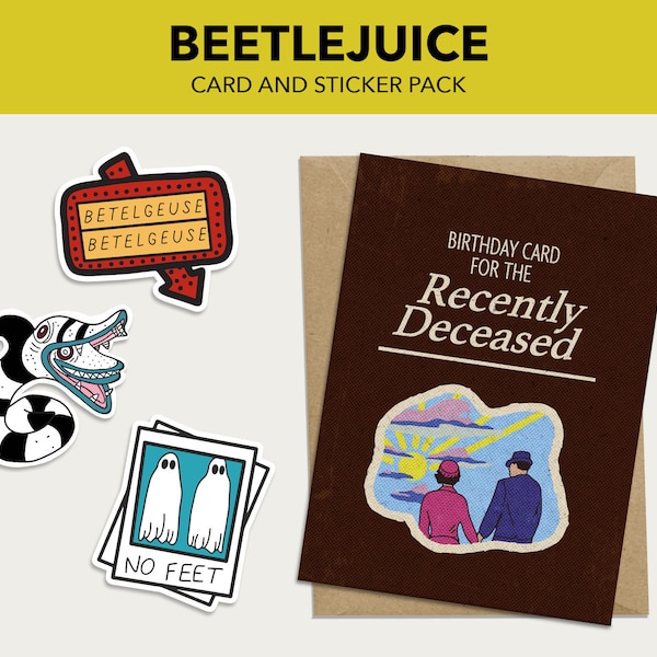 Beetlejuice Birthday Card - Etsy