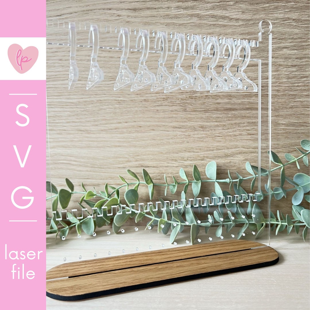 Earring Storage Wardrobe SVG Laser File: Jewellery Display Stand ...