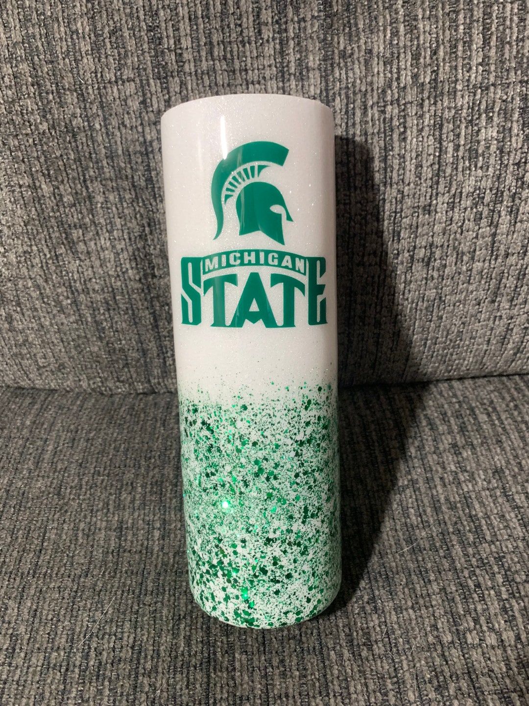 MSU Tumbler, Michigan State Tumbler, Glitter Tumbler, Custom Tumbler ...