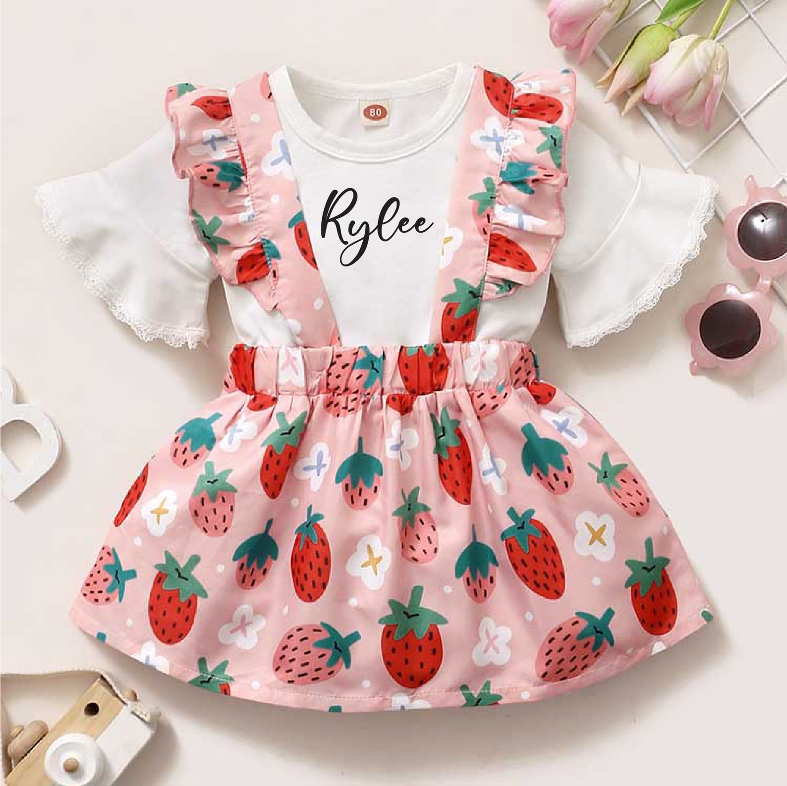 Baby Girl Berry First Birthday Outfit Personalized Strawberry - Etsy