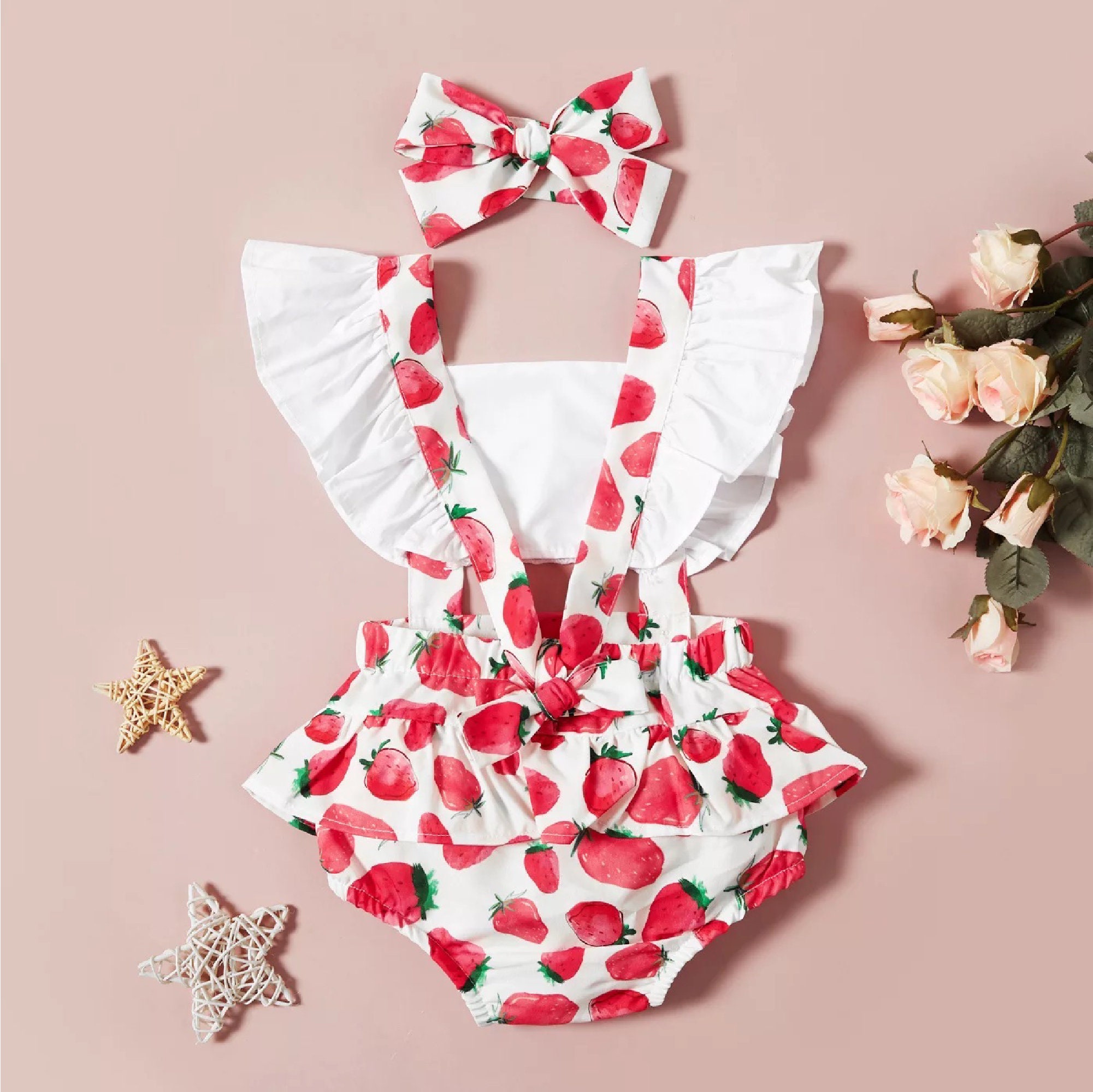 Baby Girl Strawberry Outfit Personalized Berry First Birthday - Etsy