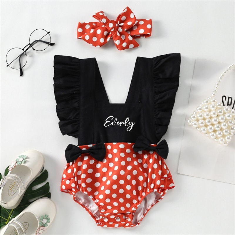 Minnie Mouse Costume Romper - Etsy