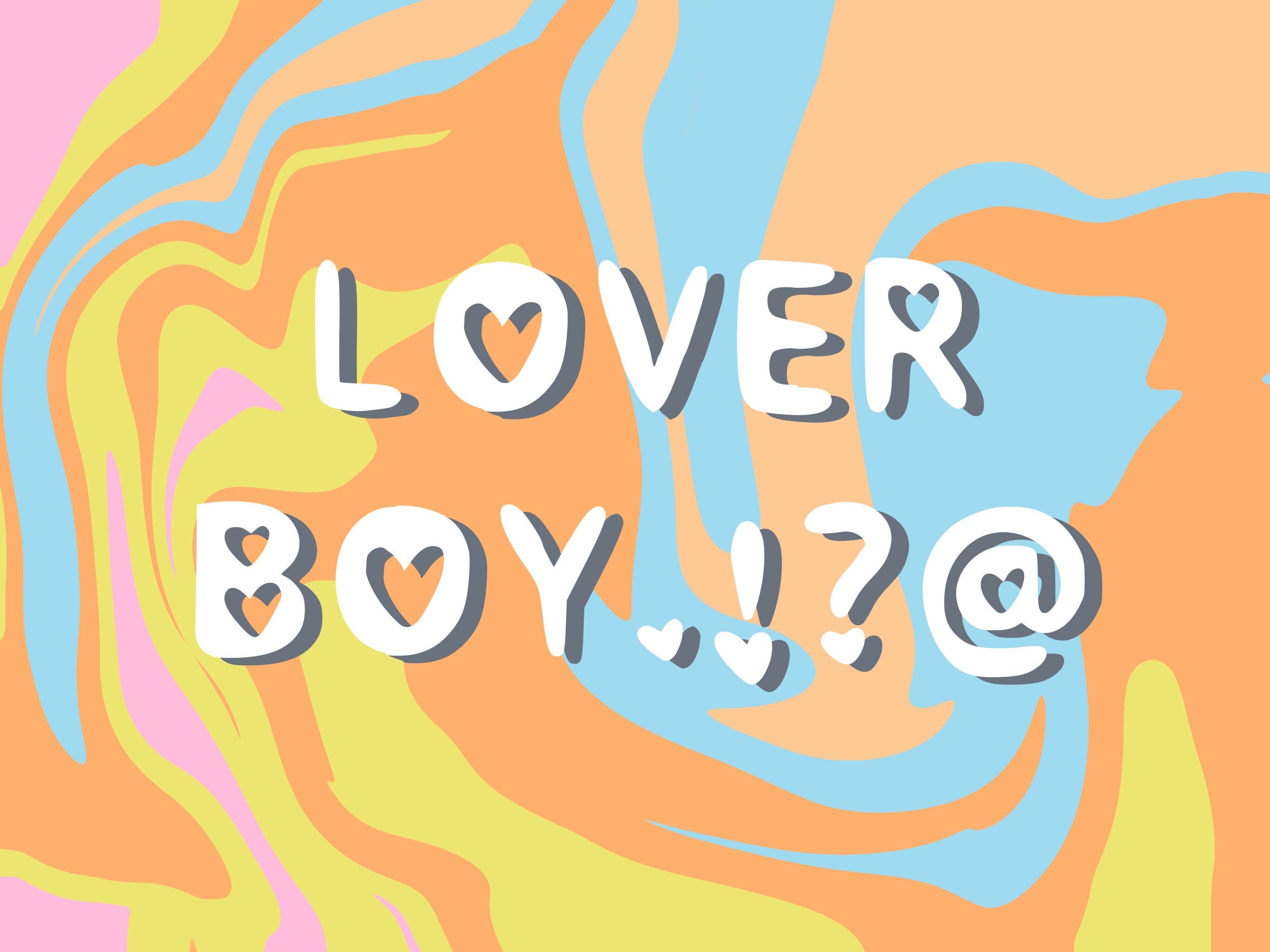 Lover Boy Font Digital Download, Procreate, Canva - Etsy