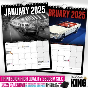 Ford Mustang - 2025 Wall Calendar // Cars / Motoring / Nostalgic ...
