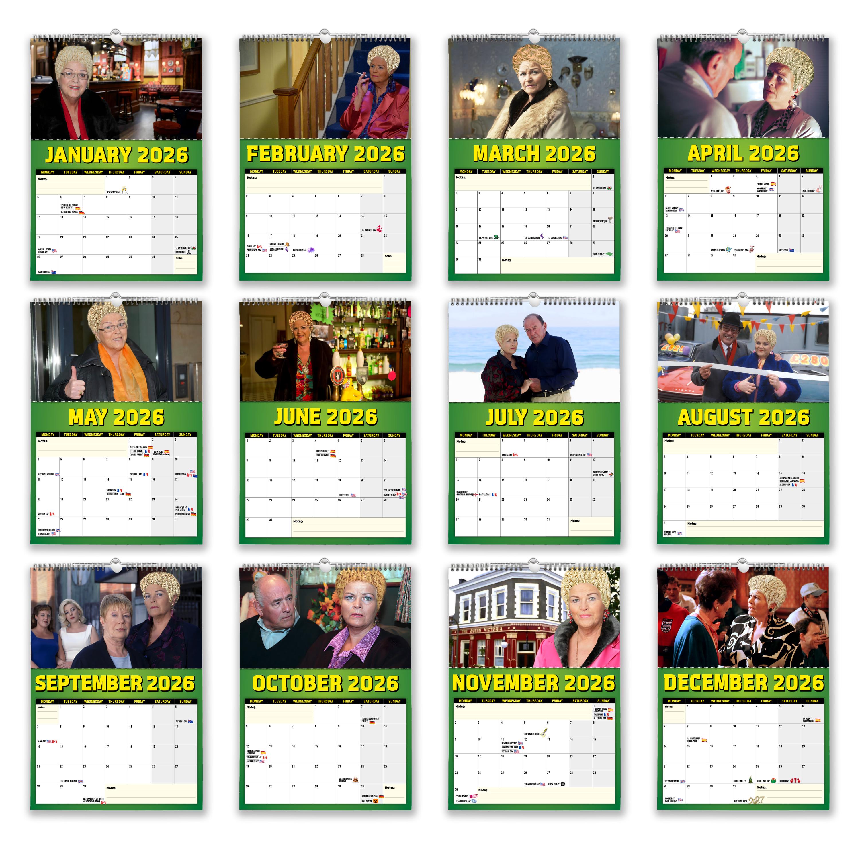 Pat Noodle - Pat Butcher 2026 Wall Calendar // Funny / Quirky ...