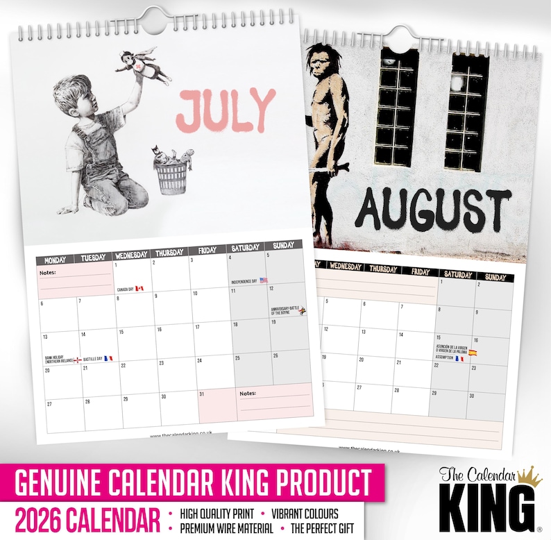 Banksy - 2026 Wall Calendar // Art / Creative / Christmas / Birthday ...