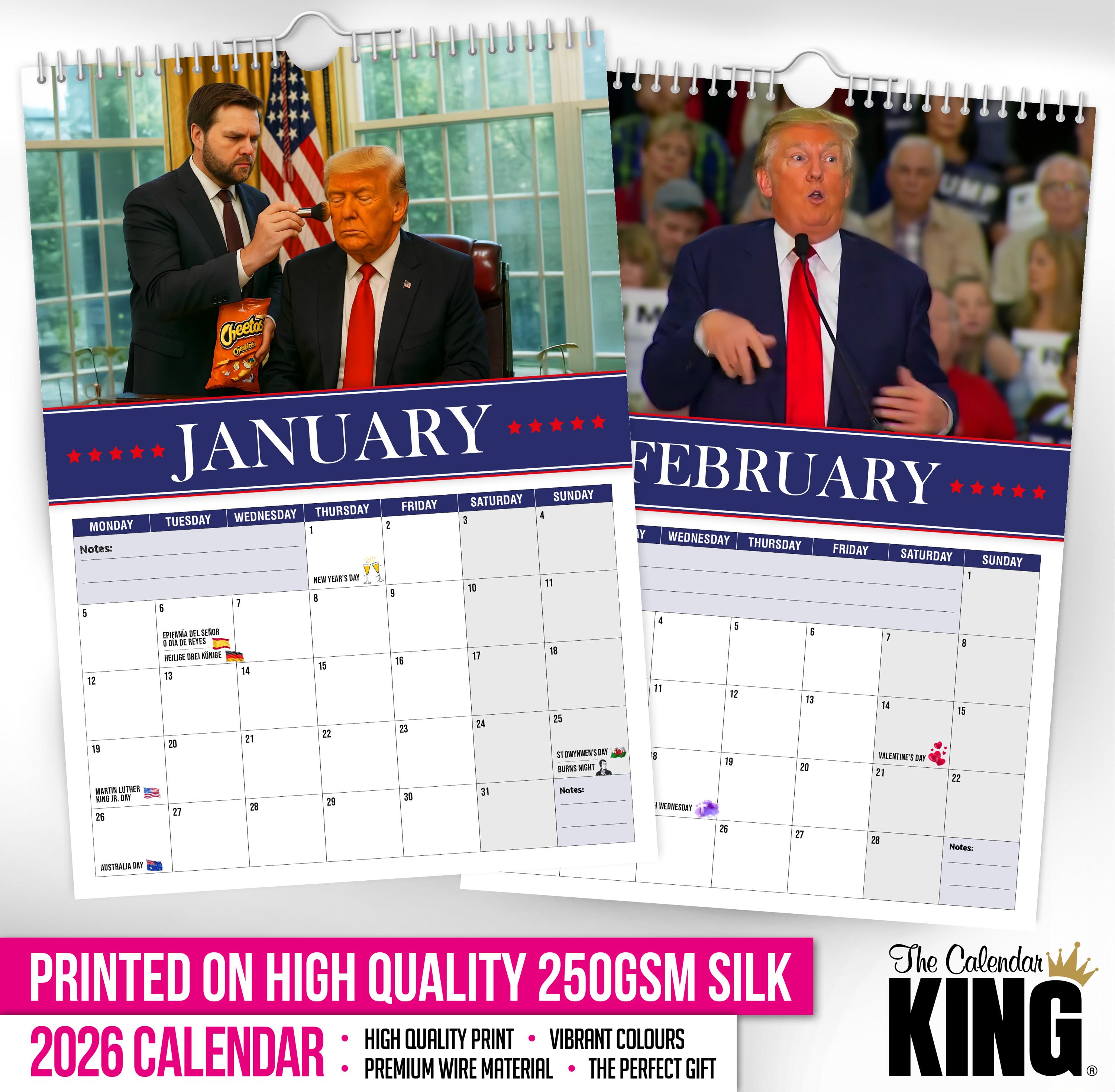 Donald Trump - 2026 Wall Calendar // Funny / Quirky / Christmas ...